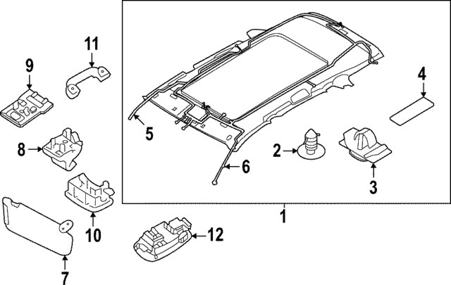 85418-A9000 - Headliner Clip - 2020-2024 Kia | Kia Auto Parts