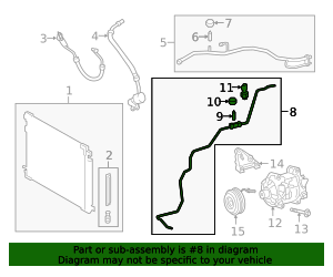 88710-06490 - A/C Refrigerant Liquid Hose 2019-2023 Lexus ES350 ...