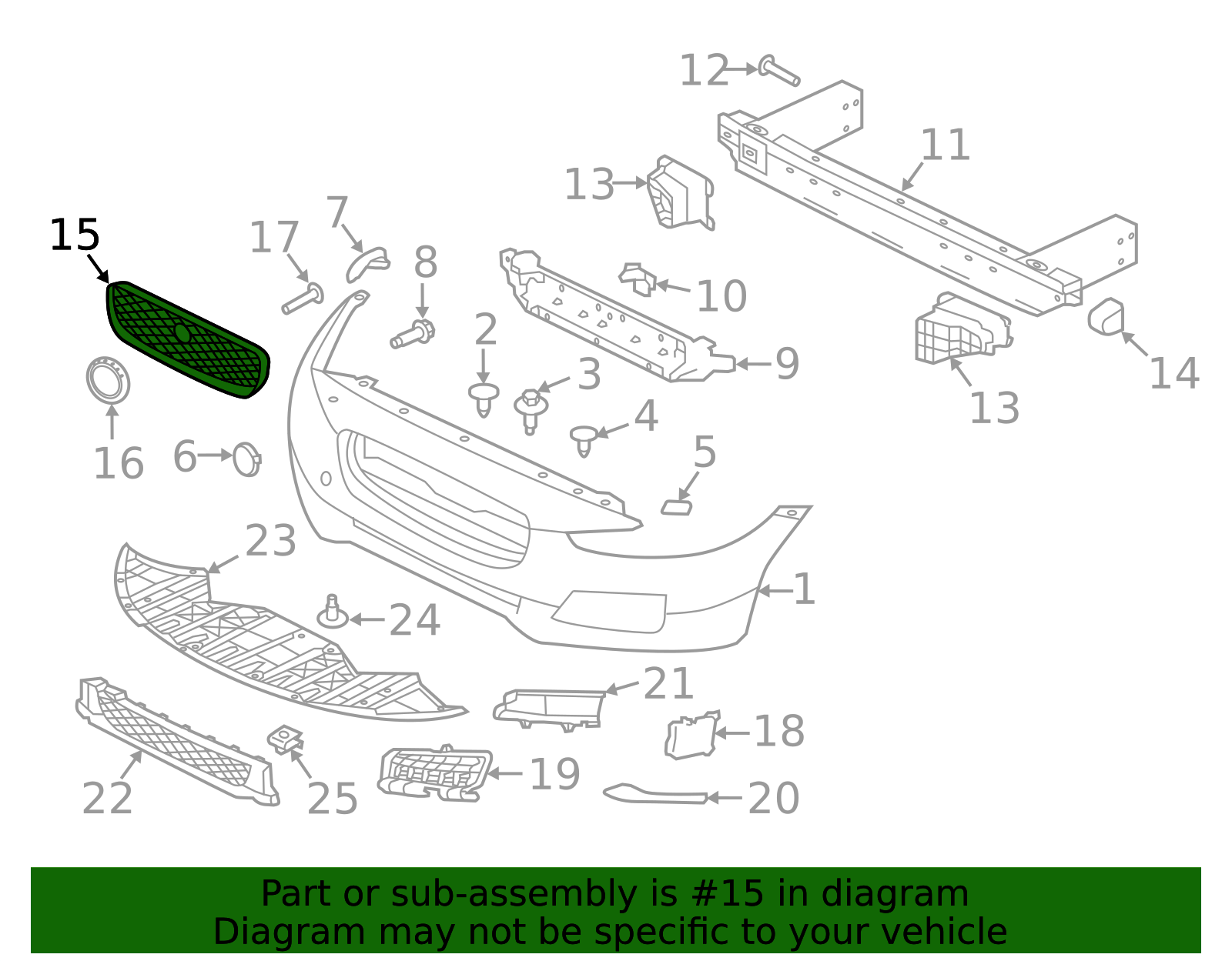 Genuine OEM Outer Grille Part# T4N5876 Fits 2017-2019 Jaguar XE: Up To ...