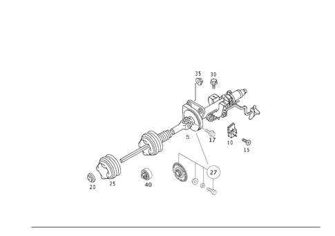 Steerg. Column Jacket Tube & Steerg. Shaft for 2004 Mercedes-Benz ML ...