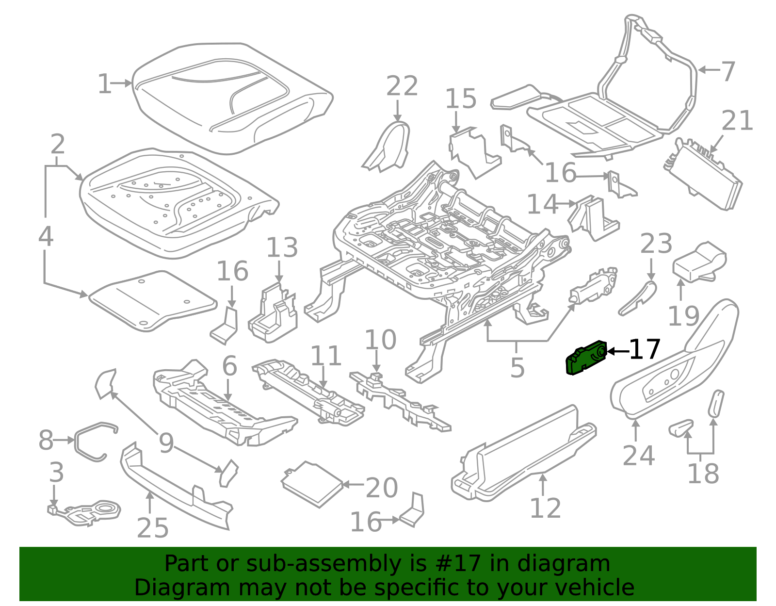 SW-8042 - Motorcraft™ Power Seat Switch 2019-2023 Lincoln Nautilus ...