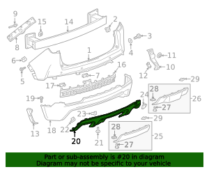 84494188 - Rear Bumper Valance Panel 2019-2020 Cadillac XT4 ...