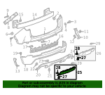 2019-2025 Cadillac XT4 Black Rear Bumper Fascia Trailer Hitch Cover ...