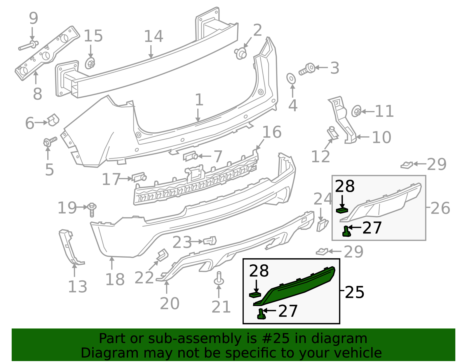 84074103 - Black Rear Bumper Fascia Trailer Hitch Cover 2019-2024 ...