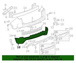 2019-2023 Cadillac XT4 Rear Bumper Lower Fascia 85134043 GM ...