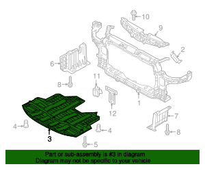 29110-A7300 - Under Cover 2015-2016 Kia Forte | Genuine Kia Parts