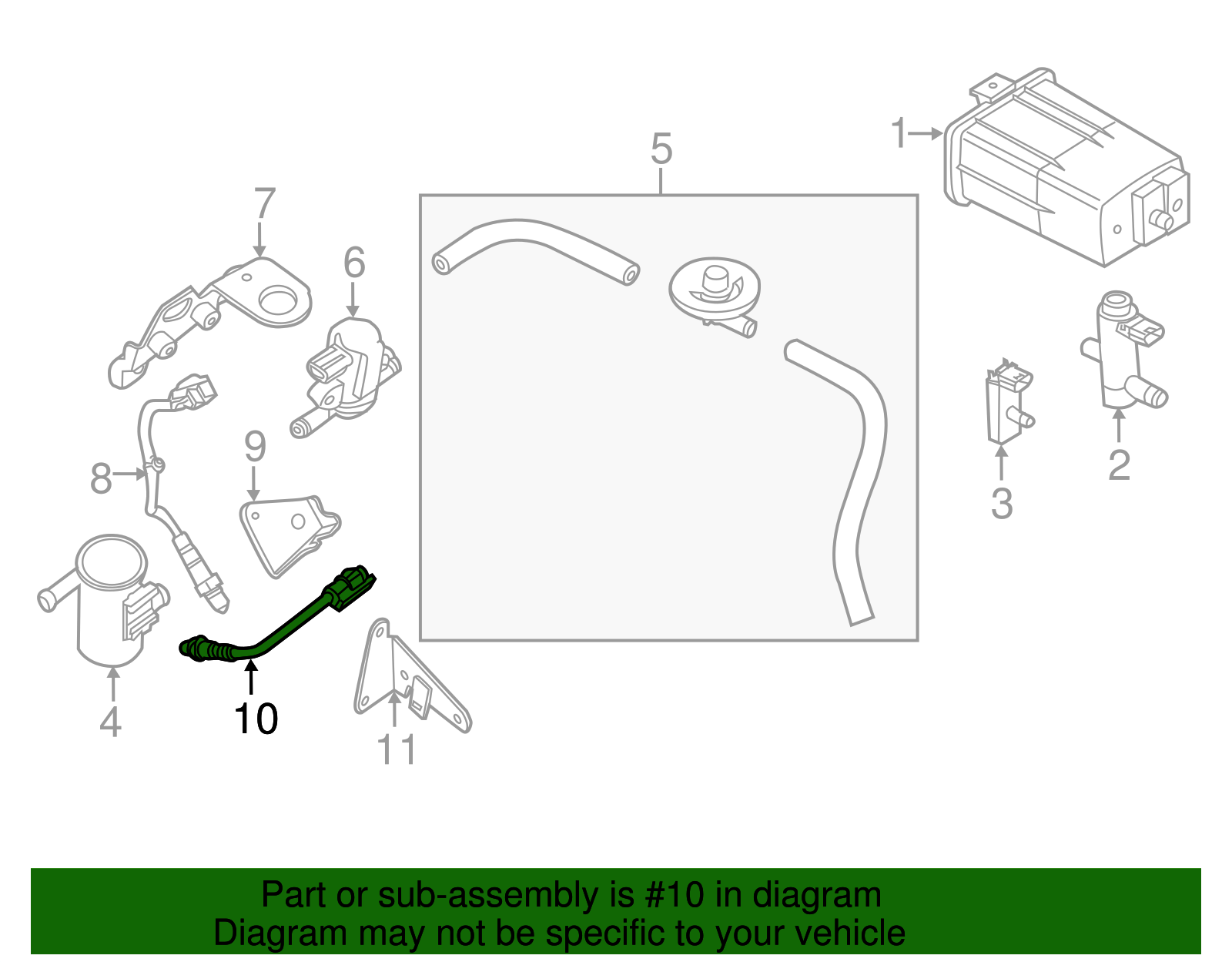 2007-2024 Nissan Oxygen Sensor 226A0-EN21A | Nissan Parts & Accessories Online