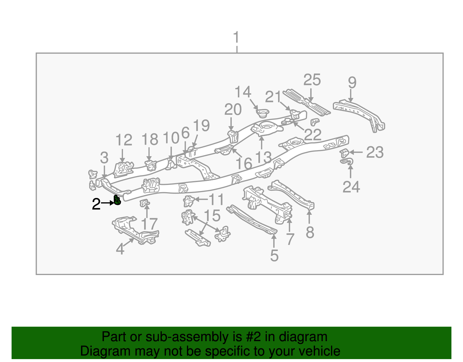1998-2007 Toyota Land Cruiser Frame Assembly Gusset 51143-60070 ...