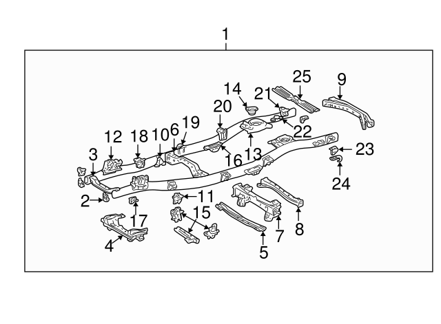 51144-60060 - Frame Assembly Gusset - 1998-2007 Toyota Land Cruiser ...
