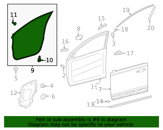 2019-2024 Toyota Door Weather-Strip 67862-0R050 | Sparks Parts