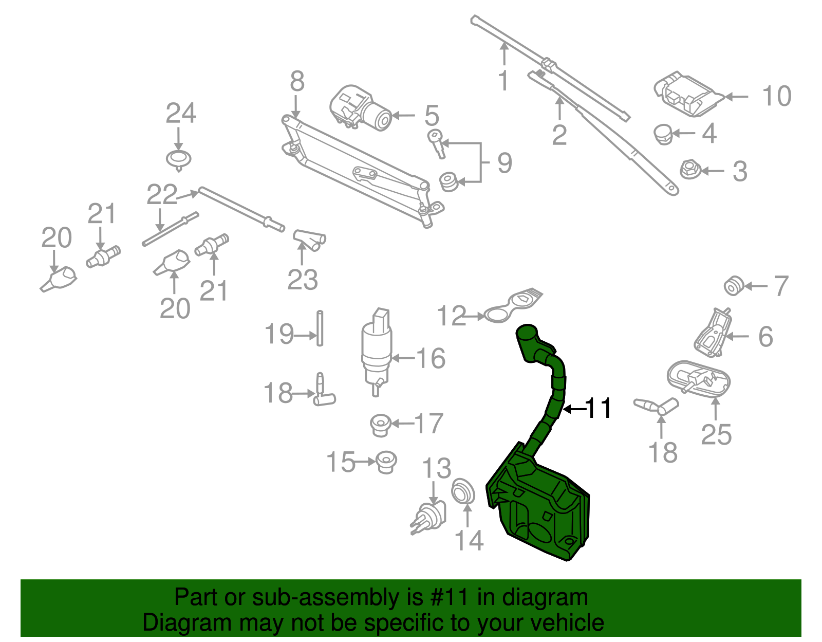 2005-2016 Volkswagen Washer Reservoir 1K0-955-453-S | OEM Parts Online