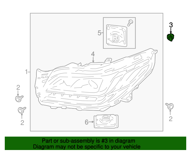 2018-2020 Lincoln Navigator Headlamp Assembly Retainer W719673S300 ...