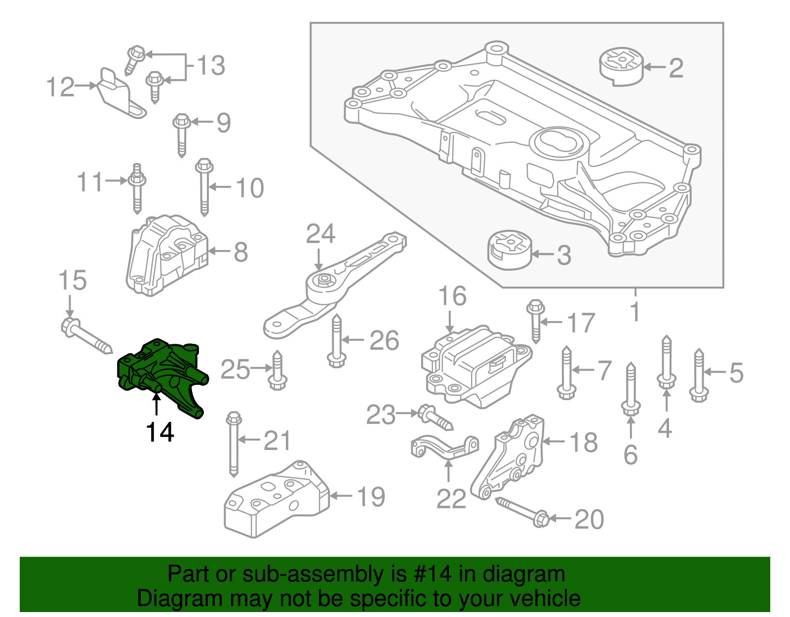 2011-2015 Volkswagen Jetta Engine Mount Bracket 06F-199-207-Q | OEM ...