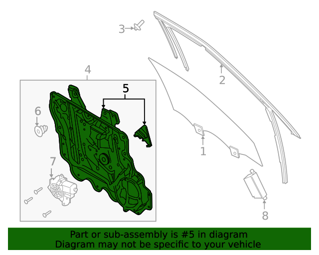 2020-2024 Ford Window Regulator LB5Z-5823209-A | Ford OEM Parts Outlet