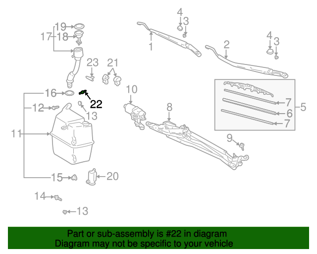 85334-22470 - Washer Hose Joint 1998-2007 Toyota | Ourisman Toyota Parts