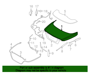 2006-2013 Volvo C70 Trunk Lid 39794492 | Genuine Volvo Replacement Parts