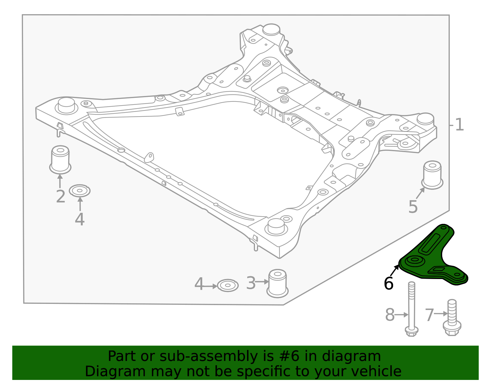 62471-R0000 - Suspension Sub-Frame Reinforcement Bracket 2022-2025 Kia ...