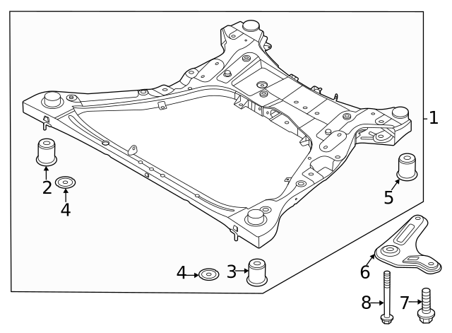 62405-R0000 - Engine Cradle 2022-2024 Kia Carnival | Kia.Parts Store