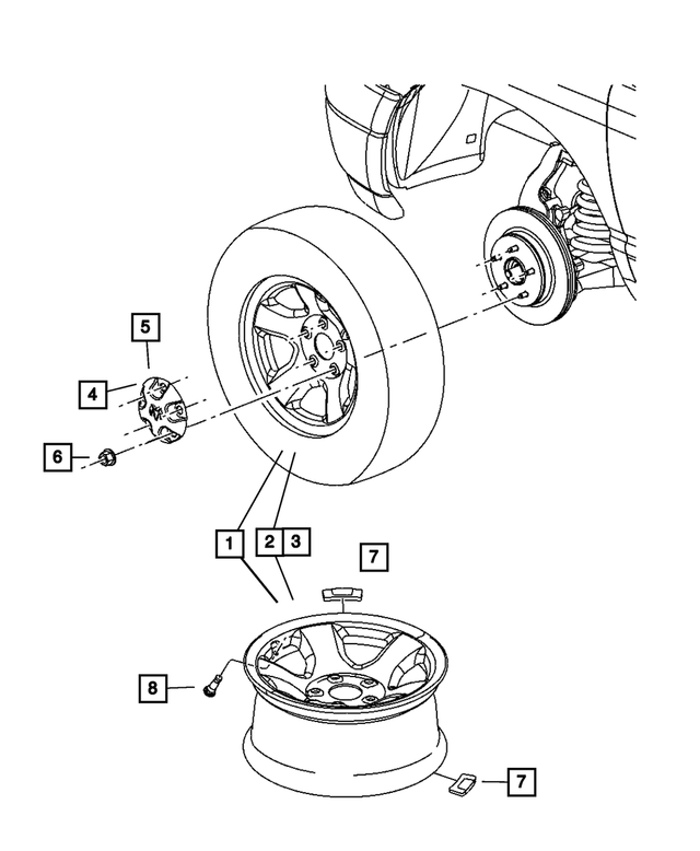 2001-2025 Mopar Wheel Valve Stem 2530153 | Mopar eStore