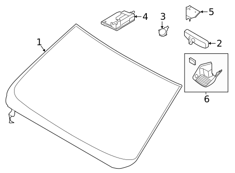 Glass - Windshield for 2019 Ford Ranger | Genuine OEM Ford Parts ...
