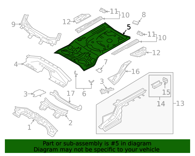 2019-2024 Mazda 3 Rear Floor Pan BDYT-53-70X | RealMazdaParts.com
