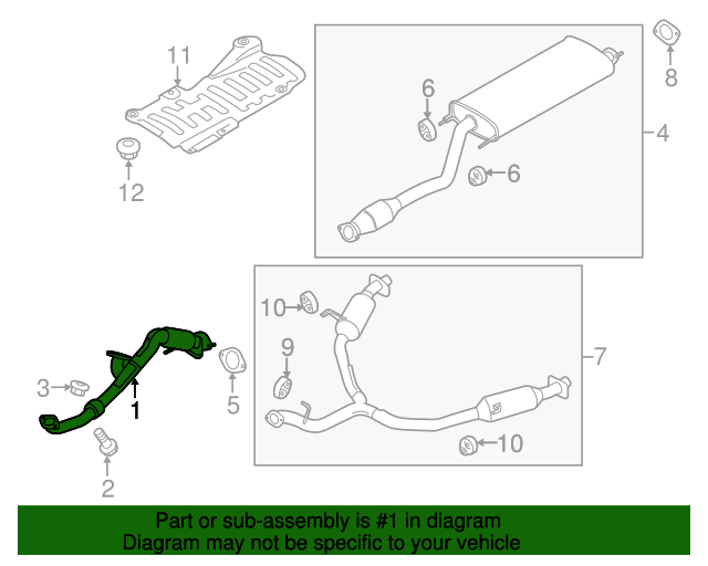2013-2019 Hyundai Front Pipe 28610-2W130 | OEM Parts Online