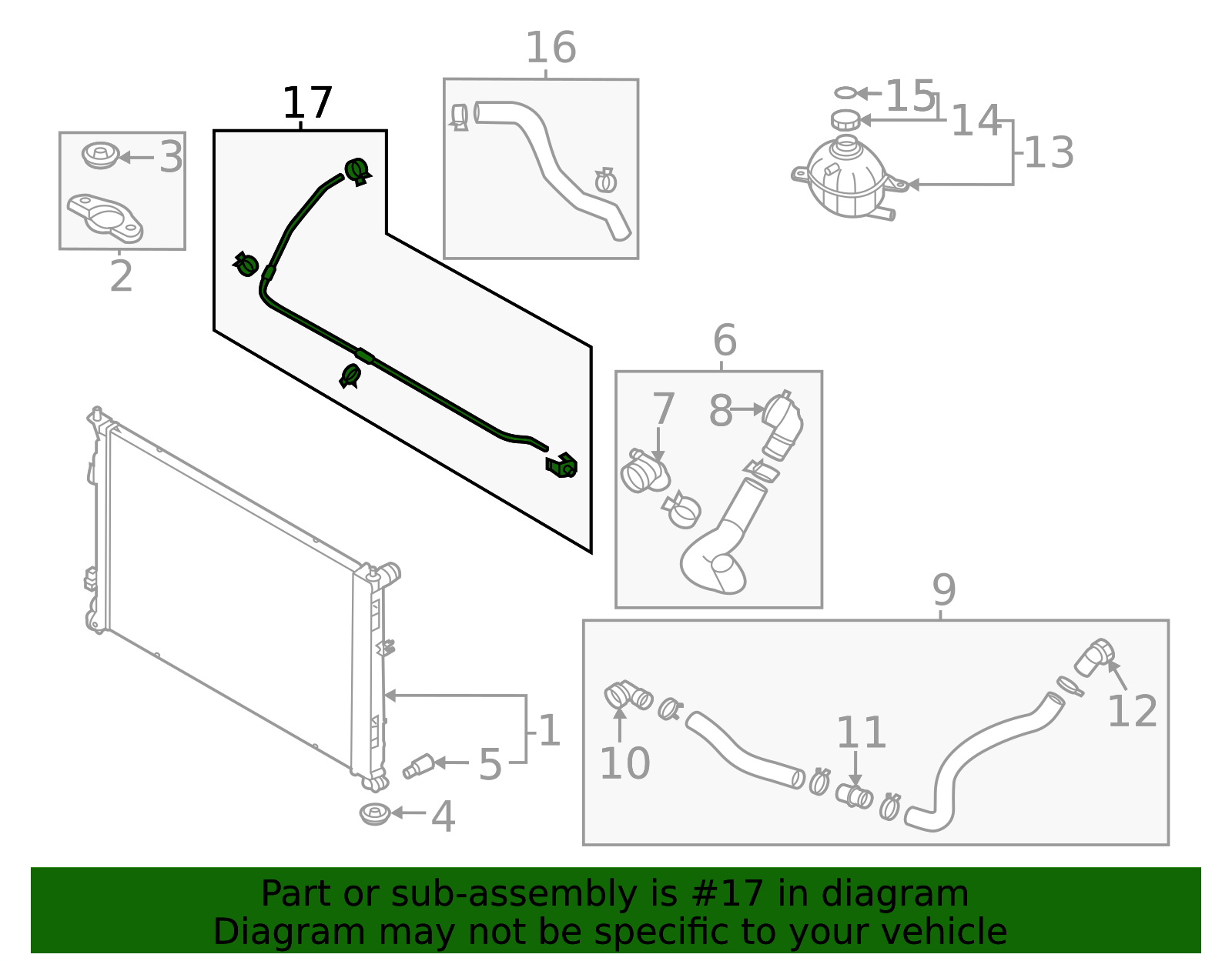 2021-2025 Kia Sorento Engine Coolant Overflow Hose 25451 R5500 | TascaParts.com
