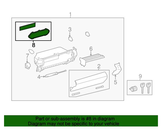 2014-2024 Lexus Glove Box Storage Compartment 55581-53010 | OEM Parts ...