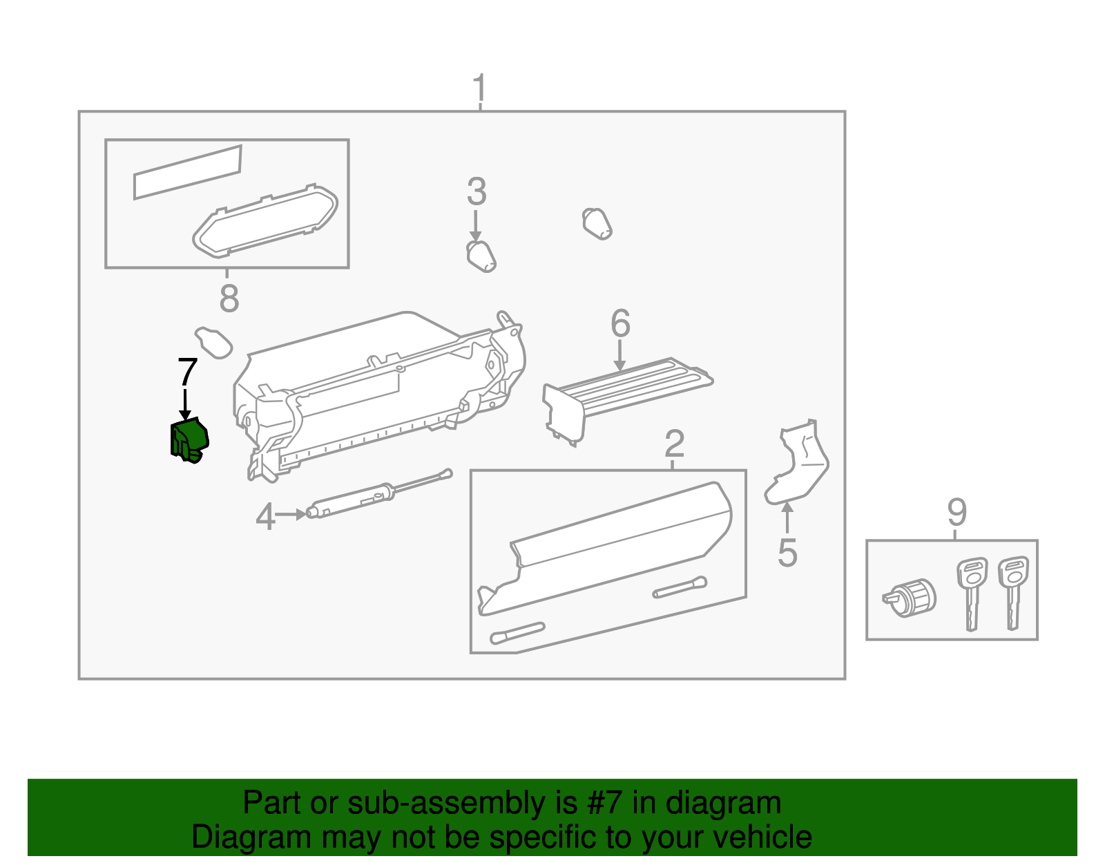 55506-53010-C0 - Glove Box Latch - 2014-2020 Lexus | My L Parts