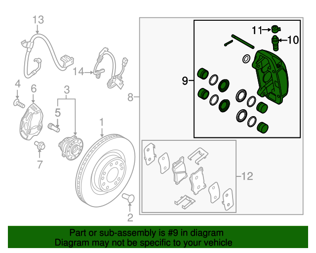 2019-2020 Genesis G80 Caliper Kit Brake Left-hand 58180-B1A40 | OEM ...
