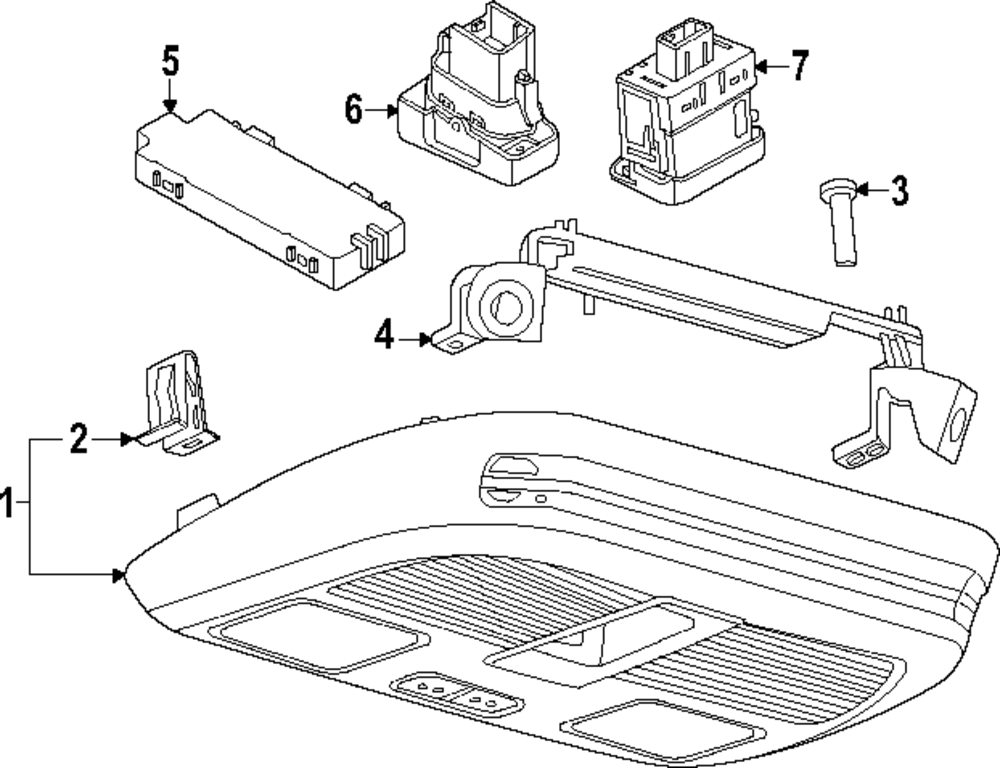 2024 Ford Mustang Overhead Console Bracket PR3Z-76519K22-A | Varsity Ford