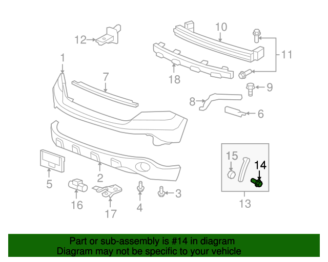 90601-SWA-000 - Flare Extension Clip 2007-2011 Honda CR-V | Honda Parts ...