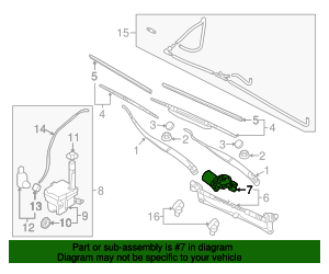 98110-2G100 - Wiper Motor - 2009-2010 Kia Optima | Kia Auto Parts