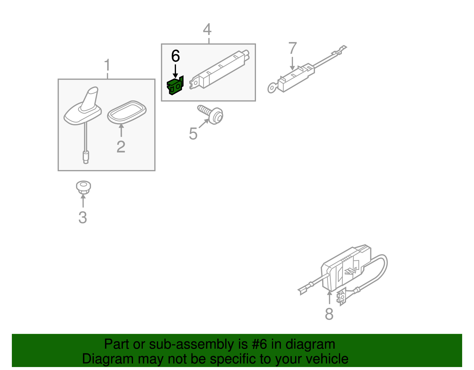 2009-2022 Volkswagen Antenna Booster U-Nut WHT-000-025 | QuirkParts