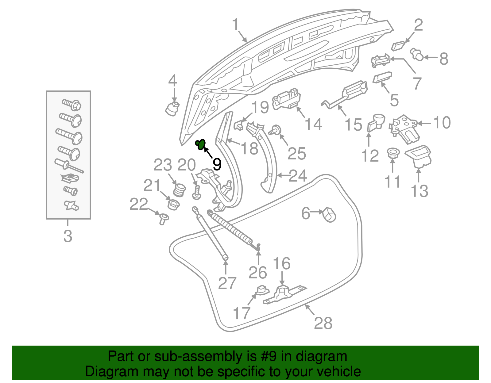 2017-2024 Audi Overslam Bumper 8W5-827-589 | Audi USA Parts