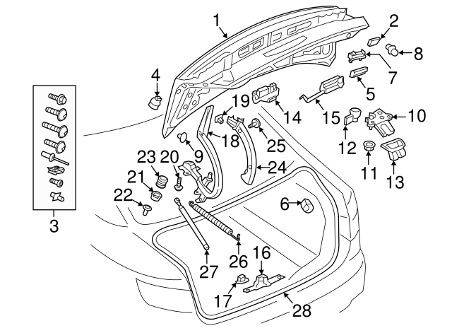 2012-2023 Audi Overslam Bumper Bolt WHT-009-012-A | Genuine Audi Parts