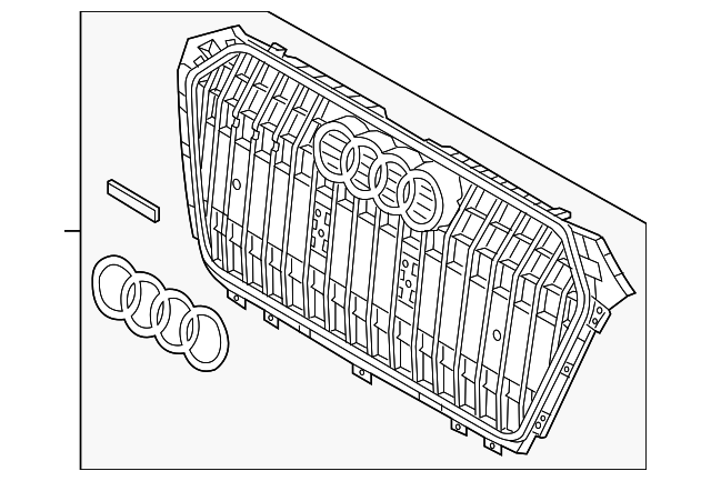 2017-2019 Audi A4 allroad Center Grille 8W0-853-651-S-MX3 | Audi USA Parts
