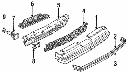 Bumper Assembly - Rear for 1985 Chevrolet Monte Carlo | GM Parts Center
