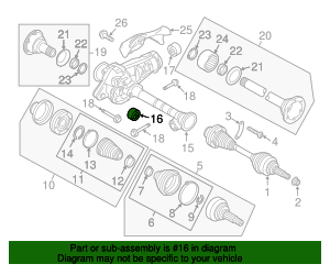 2011-2018 Porsche Cayenne Differential Assembly Front Bushing 958-349 ...