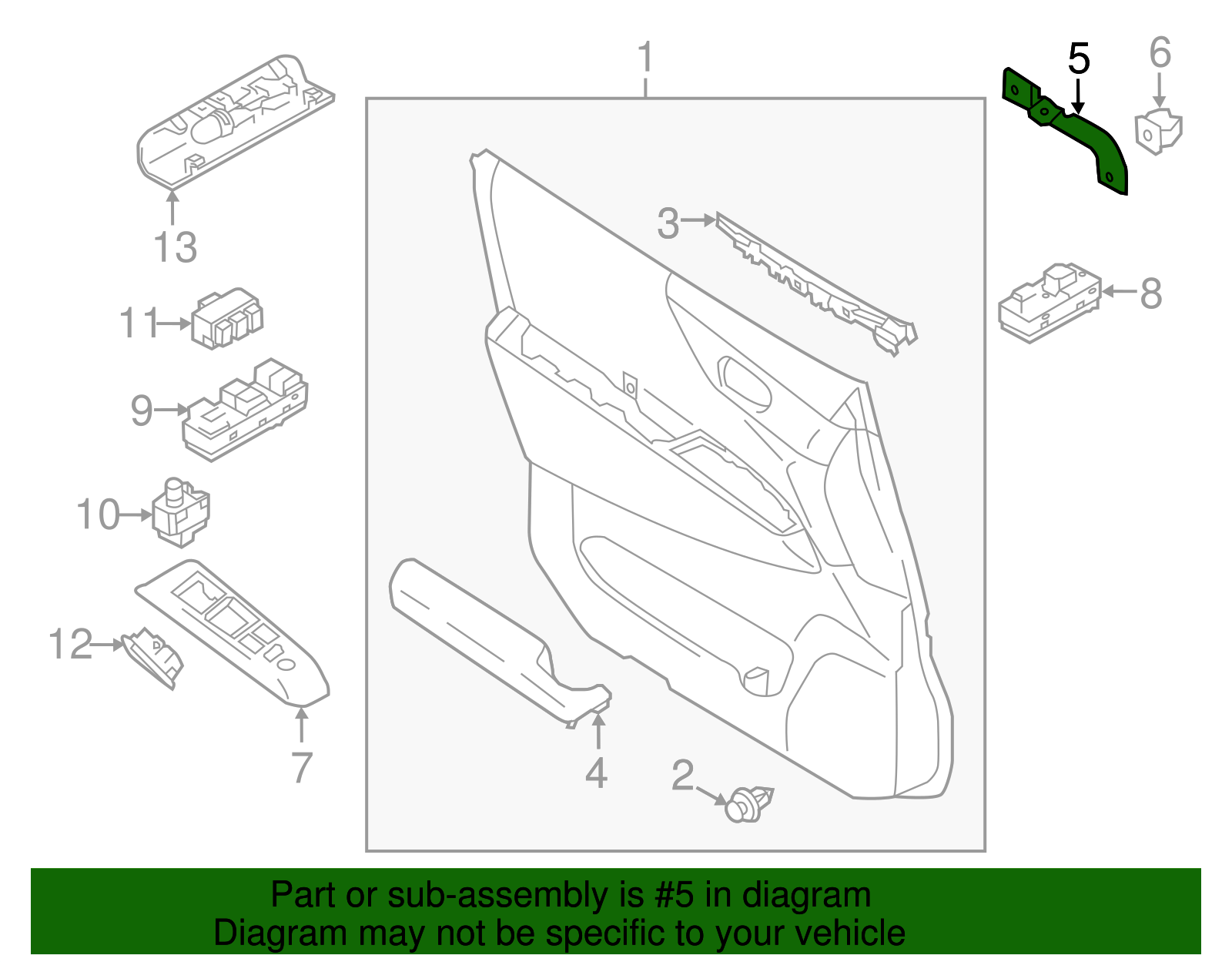 2011-2017 Nissan Quest Armrest Mount Bracket 80953-1JA0A | Bill Kay ...