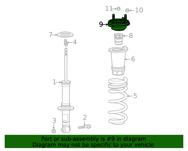 2021-2024 GM Rear Shock Absorber Mount 84477438 GM | GMPartsDirect.com