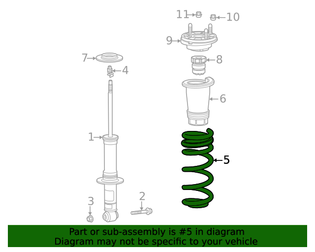 2021-2022 GM Rear Coil Spring 84660649 | TascaParts.com