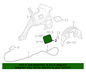 2019-2023 Toyota Fuel Door 77350-0R050 | Toyota Parts Center