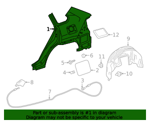 2019-2020 Toyota RAV4 Quarter Panel 61602-0R160 | Toyota Parts
