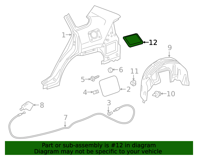 2019-2023 Toyota Pressure Vent 62940-0R030 | Toyota Parts