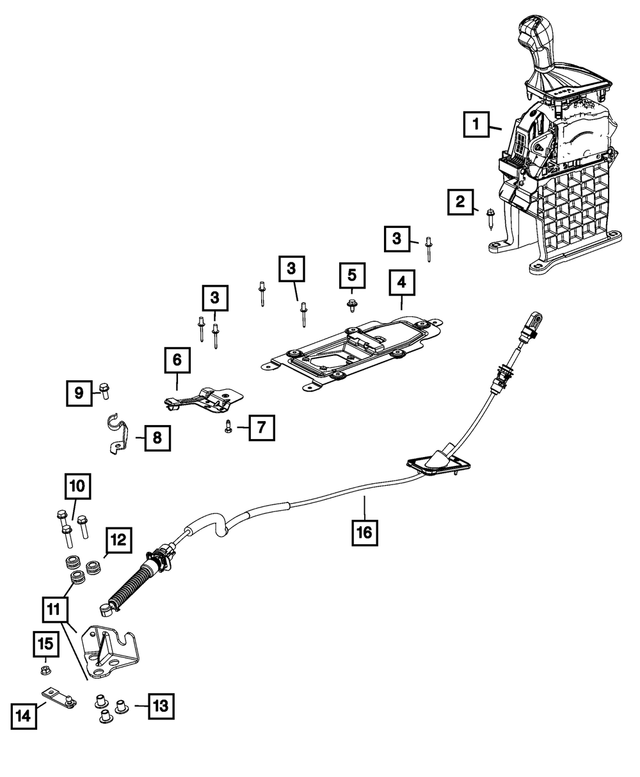 MOPAR GEARSHIFT CONTROL CABLE - 68524757AA - 68524757AA | Mopar Online ...