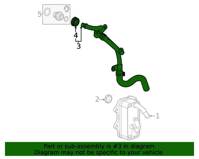 2020-2023 Cadillac CT5 Engine Oil Cooler Inlet Pipe 12696840 ...