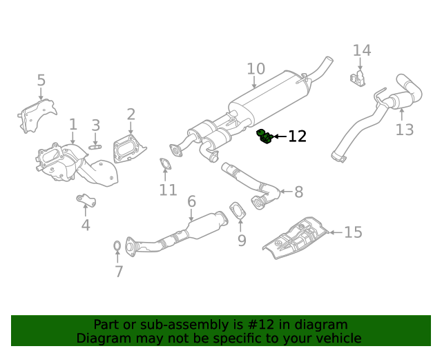 2020-2023 Nissan Frontier Muffler & Pipe Mount 20651-4JA2C | Nissan ...