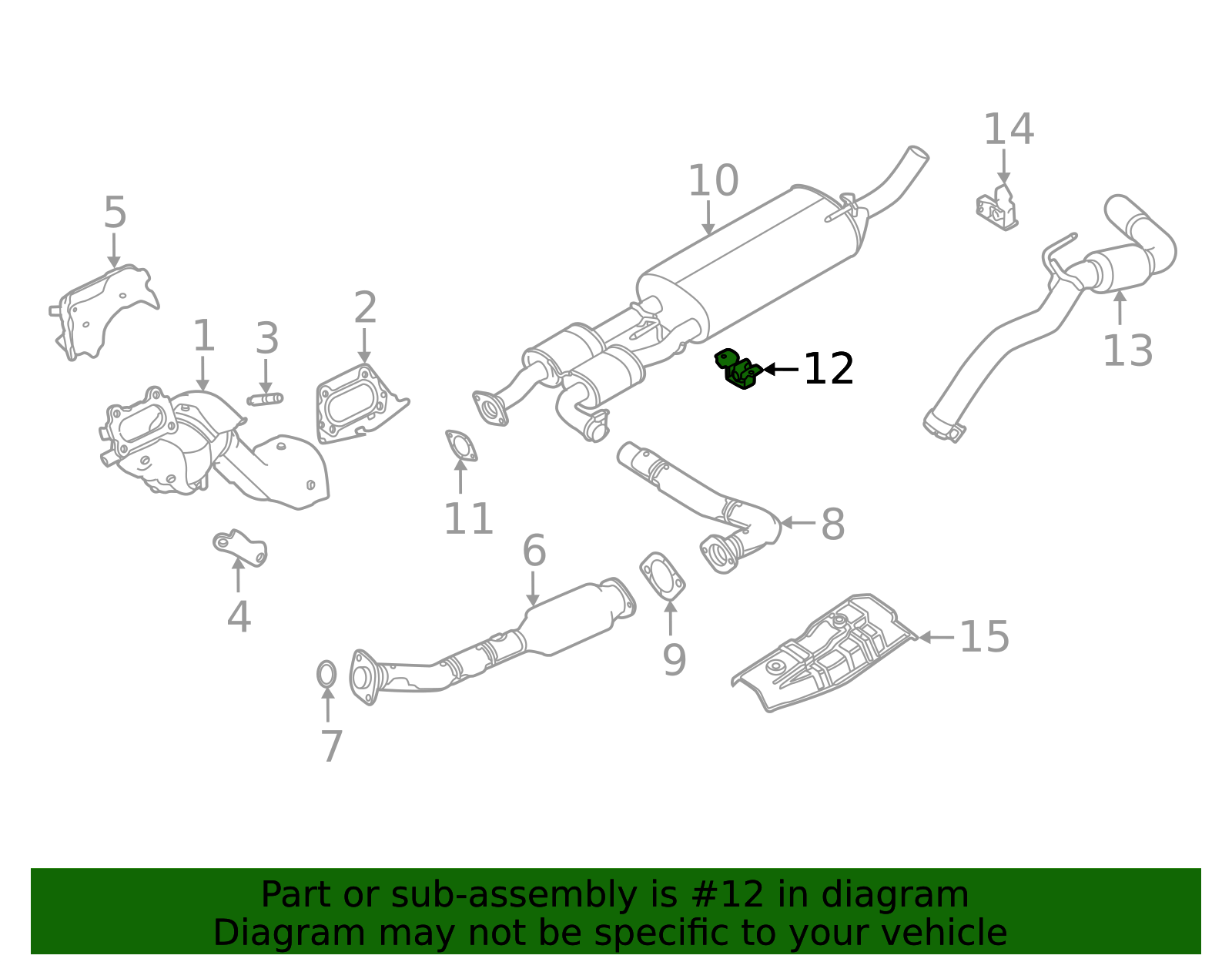2020-2025 Nissan Frontier Muffler & Pipe Mount 20651-4JA2C | Nissan ...