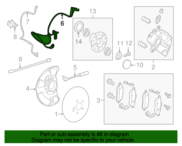212-440-46-32 - Wear Indicator Harness 2012-2018 Mercedes-Benz CLS 550 ...